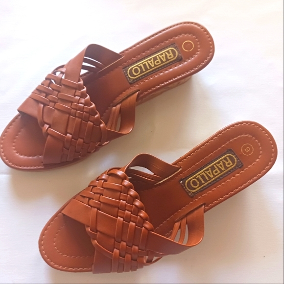 rapallo | Shoes | Vintage 7s 80s Cork Wedge Leather Sandals | Poshmark